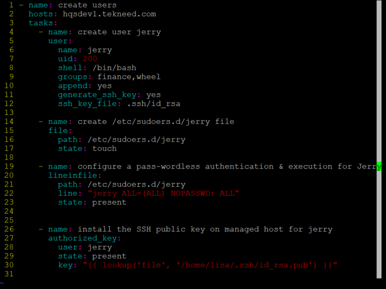 Using The Ansible User Module To Create And Manage Users