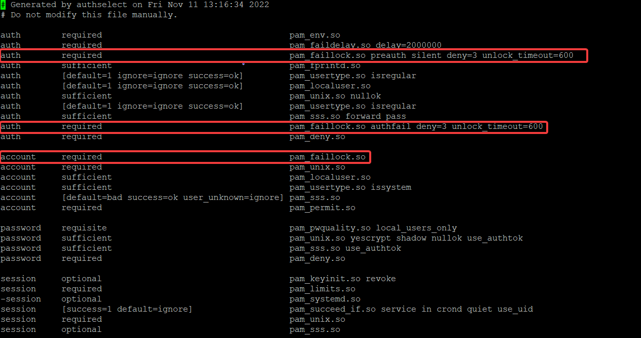 Lock User Account In Linux After Failed Login Attempts
